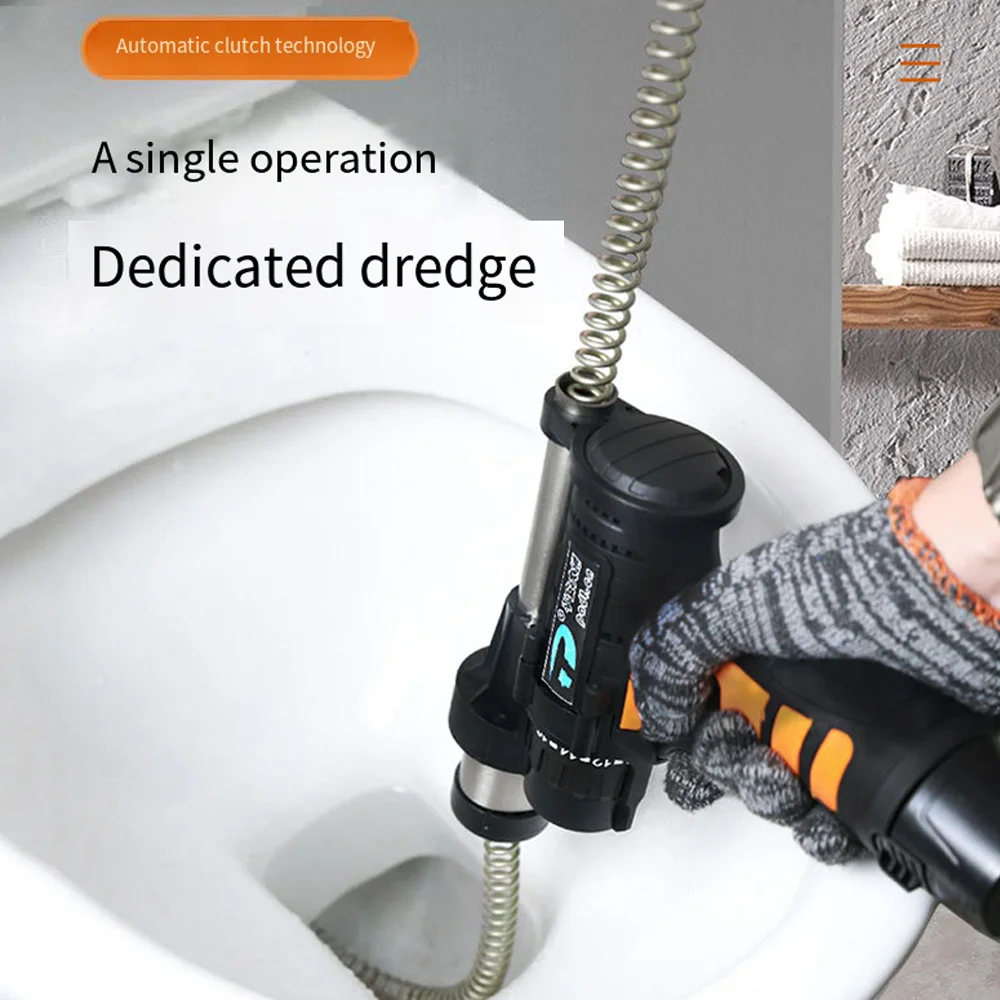 Electric-Spring-Type-Pipe-Dredge-Machine-Household-Toilet-Drain ...