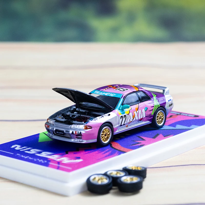 TimeMicro 1:64 GT-R R32 Latte jdm sports car model alloy model ...