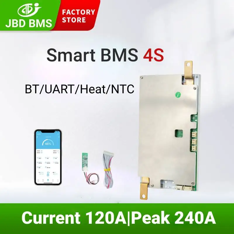 4S 12V JBD Smart BMS Untuk Baterai Lifepo4 60A Hingga 120A, 58% OFF