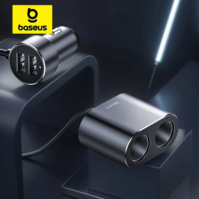 Baseus-3-1A-Dual-USB-Car-Charger-2-in-1-Car-Cigarette-Lighter-Splitter ...