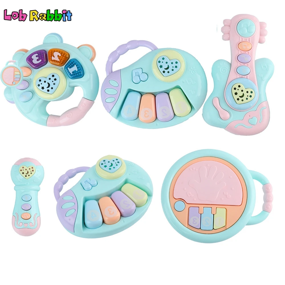 Baby Musical Instrument Early Education Toys Music Light Projector Hand ...