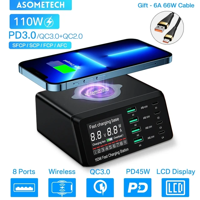 Cargador Múltiple Carga Inalámbrica Multifuncional, 47% OFF