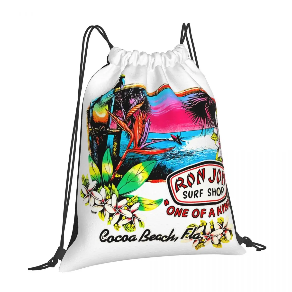 1994-Ron-Jon-Surf-Shop-Sz-4489-Drawstring-Bag-Backpack-kids-bag-sports ...