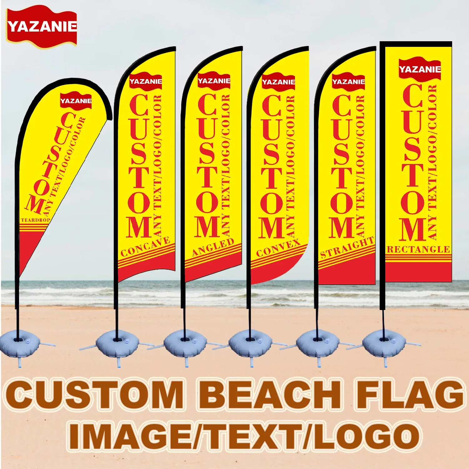 Custom Printing Beach Feather Flag Free Design Outdoor Advertising ...