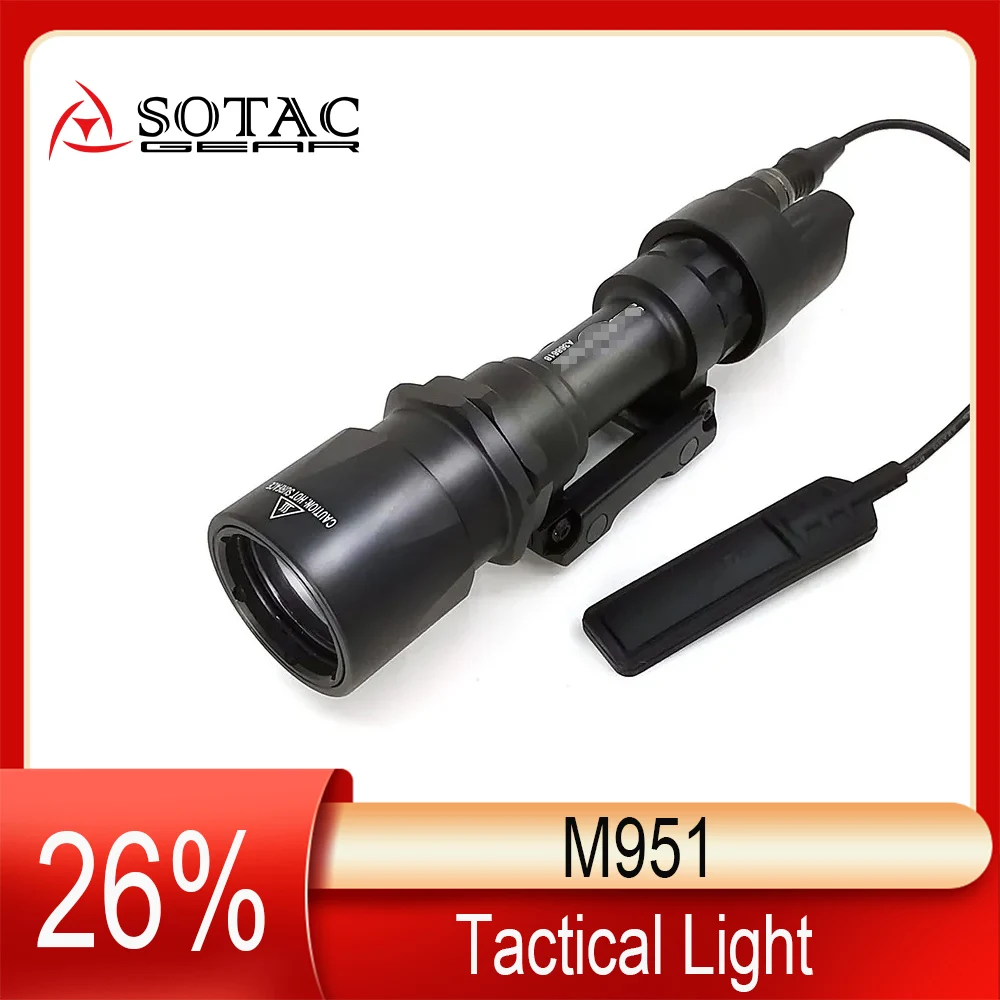 SOTAC GEAR 전술 M951 LED 버전 슈퍼 브라이트 손전등, 무기 조명, 원격 압력 스위치, 20mm 손전등|무기등| - AliExpress