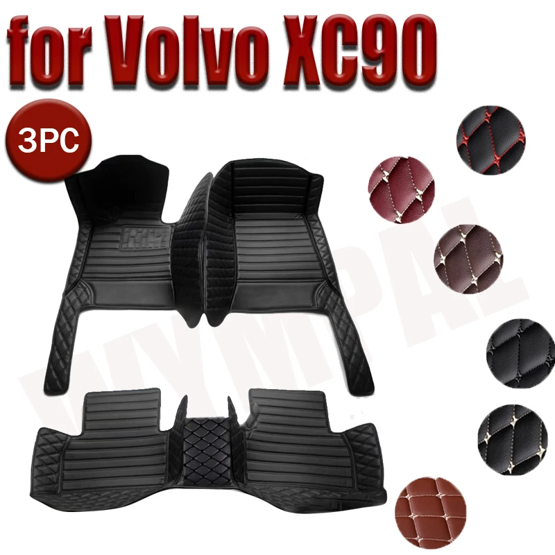 Car-Floor-Mat-For-Volvo-XC90-MK1-2002-2014-7seat-Dirt-resistant-Leather ...