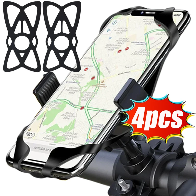 1-4Pcs-Bike-Motorcycle-Phone-Mount-Tether-X-Web-Grip-Silicone-Cell ...