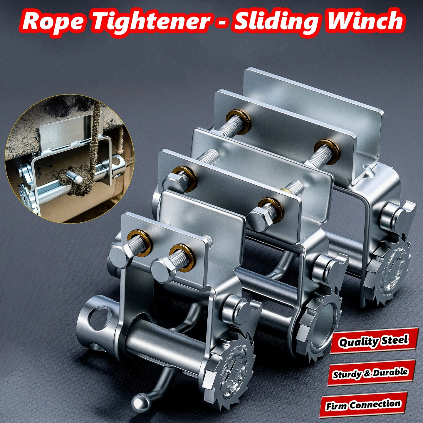 Sliding Bolt on Winch Compact Sliding Winch Car Cargo Handling Steel ...