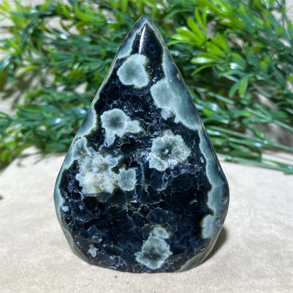 Natural-Green-Flower-Ocean-Jasper-Geode-Crystal-Flame-Free-Form-Quartz ...