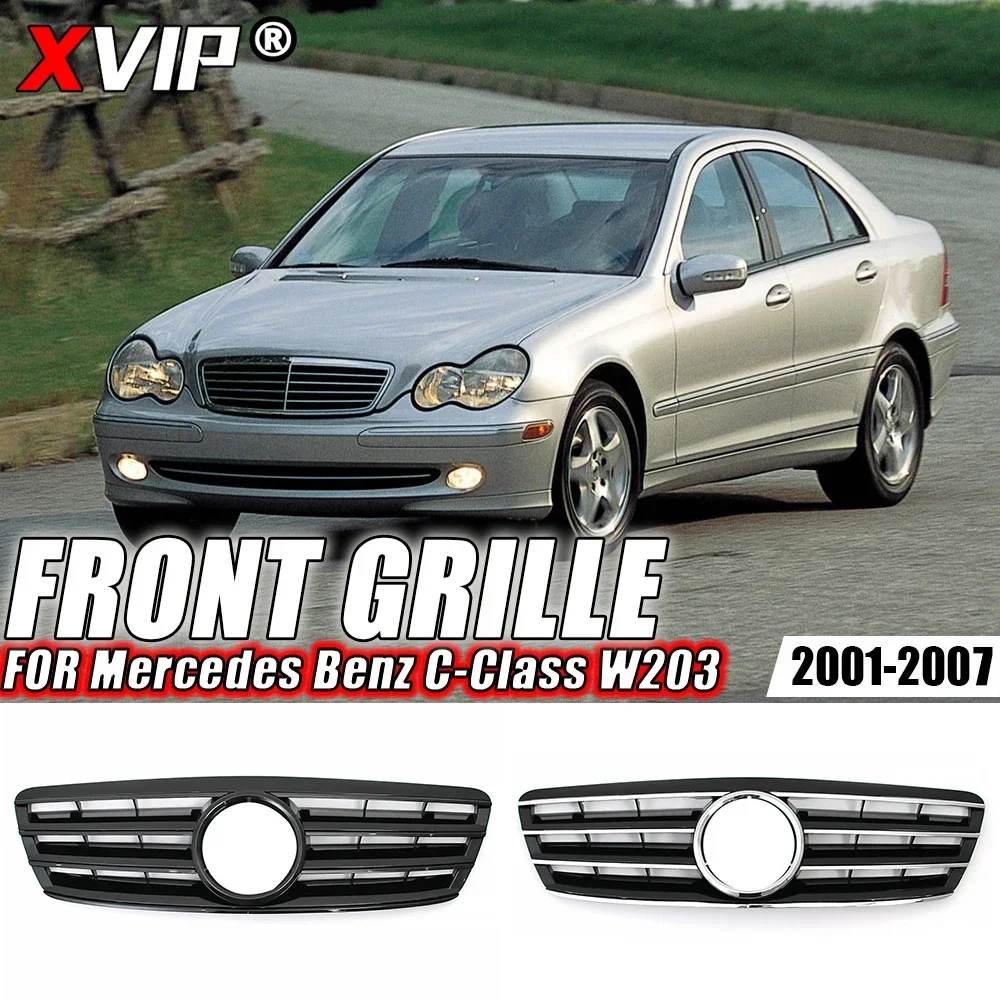XVIP Front Chrome Diamonds Style Bumper Grille For Mercedes Benz C ...