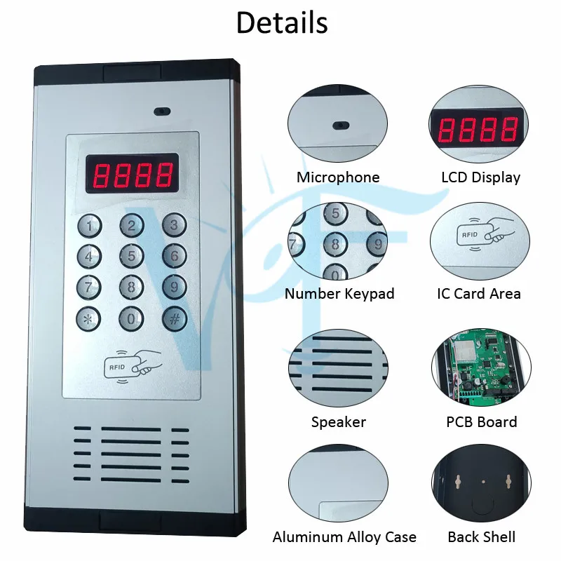 4G Wireless GSM Gate Intercom Door Phone with Backlit Access Control ...
