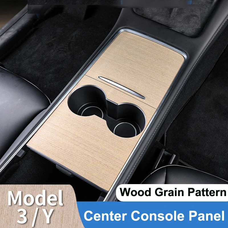 for Tesla Model Y 3 Wood Grain Center Console Wrap Sticker Central ...
