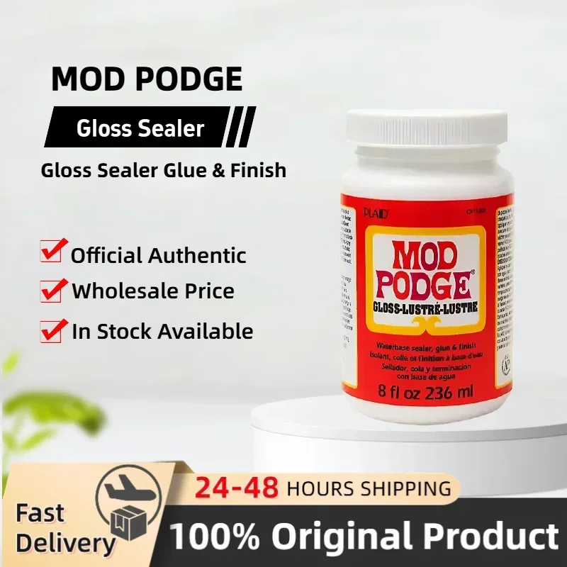 Mod Podge Gloss Sealer Glue Finish for Paper Wood Fabric Craft Quick ...