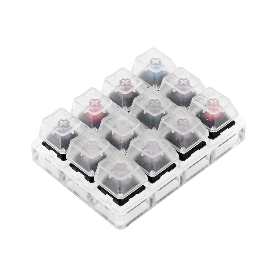 Cherry MX Switches Tester 6 12 Key Translucent Keycaps black red brown ...