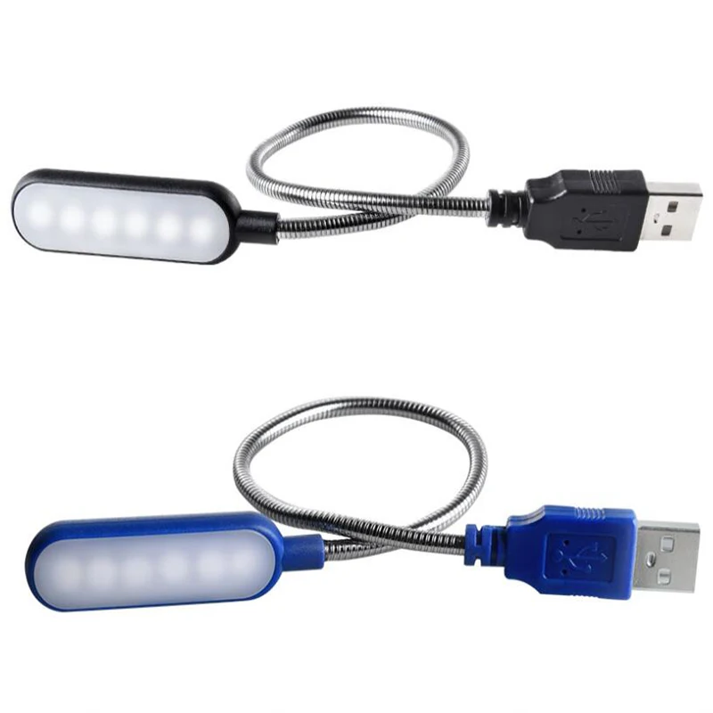 Flexible USB Book Lights DC5V Mini Portable Table Lamp USB Reading ...
