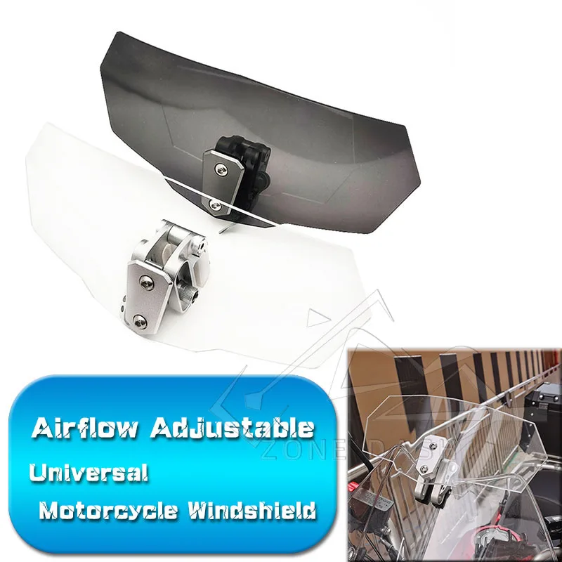 Motorcycle Windshield Airflow Adjustable Windscreen Extension Wind ...