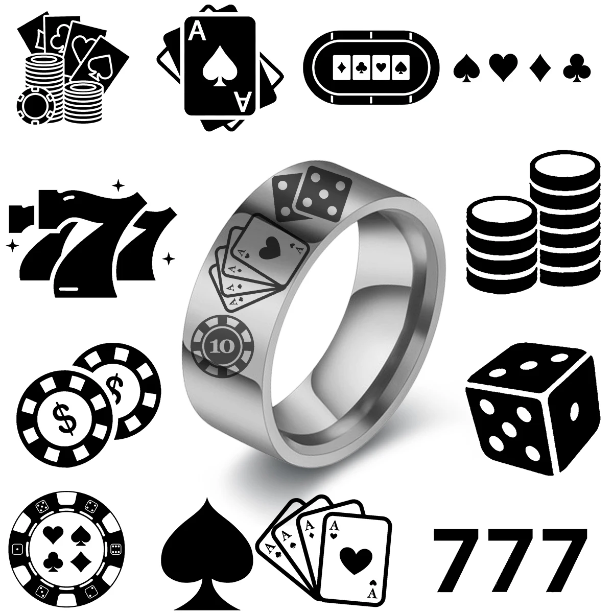 New-Fashion-Vintage-Lucky-Poker-Rings-For-Women-Men-Playing-Card-Finger ...