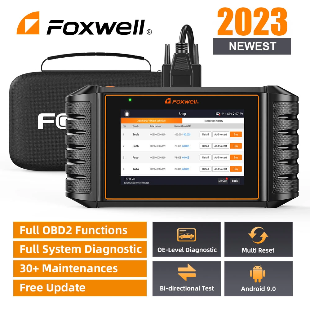 Foxwell Nt710 Automotive Obd2 Code Reader Scanner Bidirectional ...