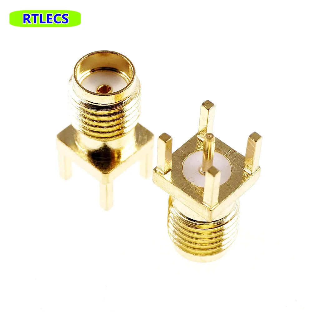 100Pcs-SMA-Connector-Jack-Female-Socket-50-Ohm-Board-Edge-End-Launch ...