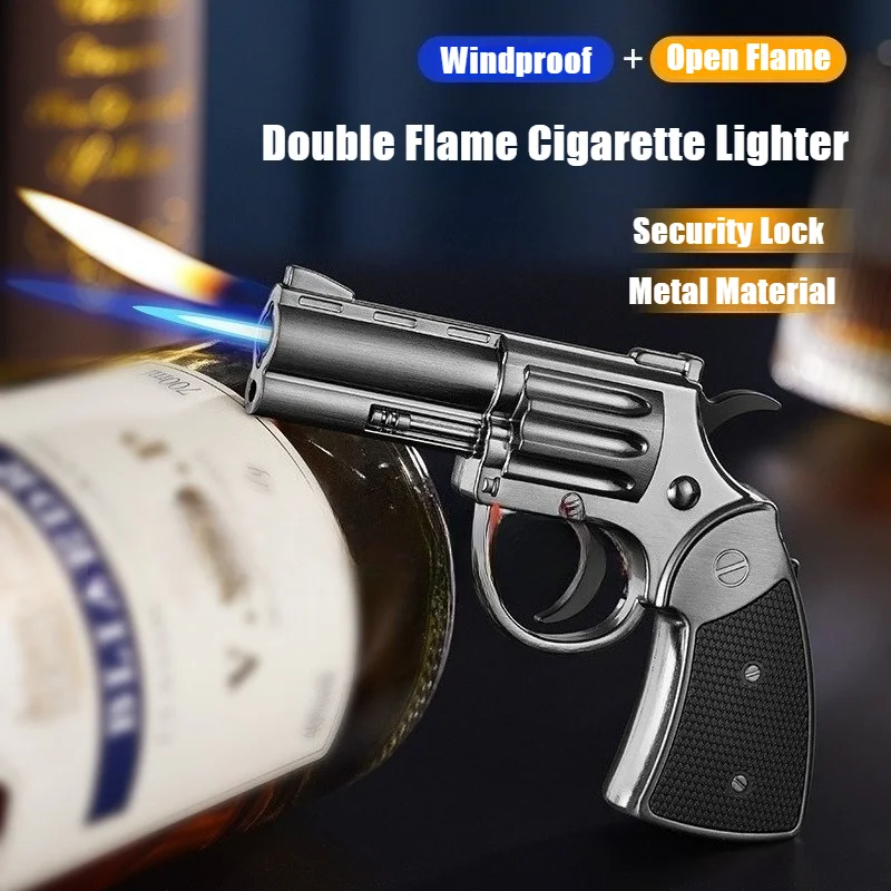Gun Ignitor Windproof Metal Inflatable Cigar Lighter Inflatable ...