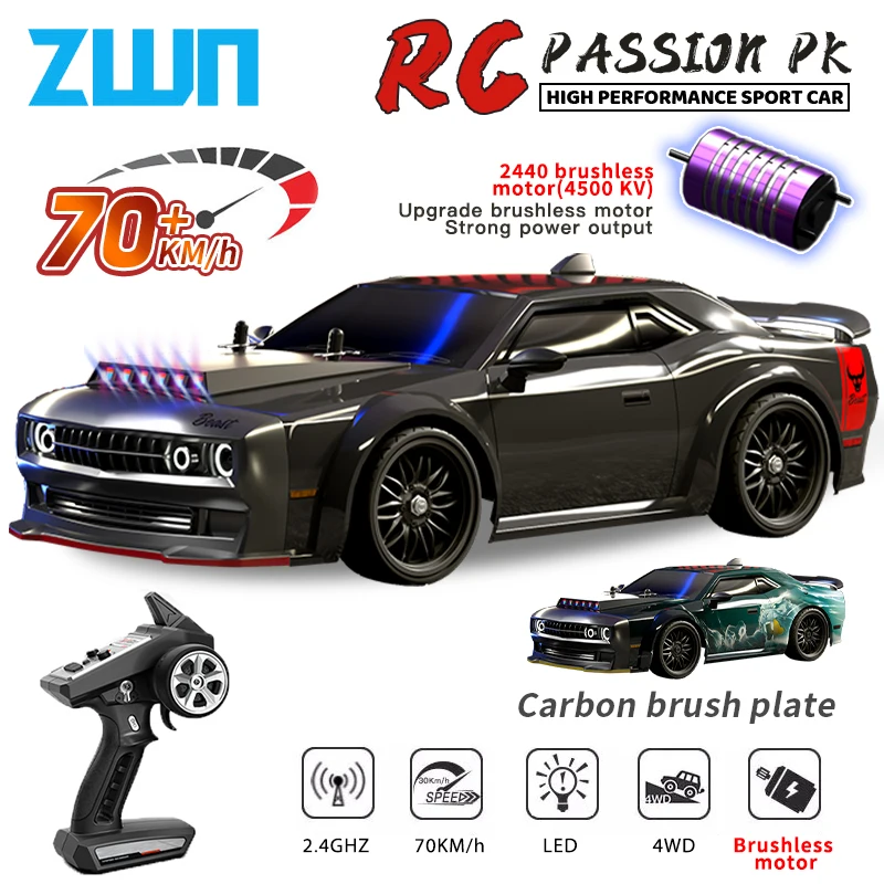 ZWN-1-16-70km-h-Brushless-RC-Drift-Car-With-LED-Lights-4WD-Electric ...