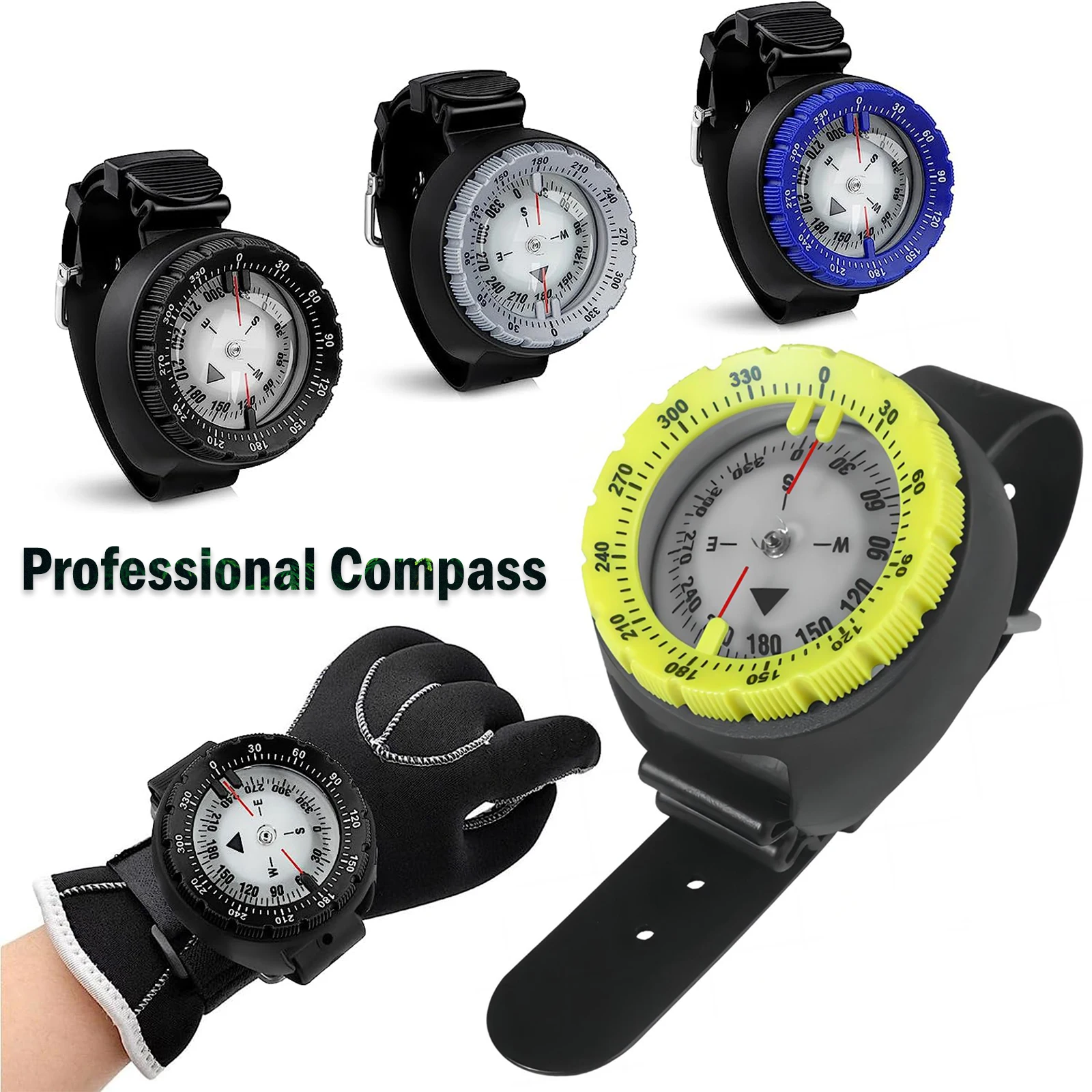 Digital-Underwater-50m-Diving-Compass-Professional-Waterproof-Navigator ...
