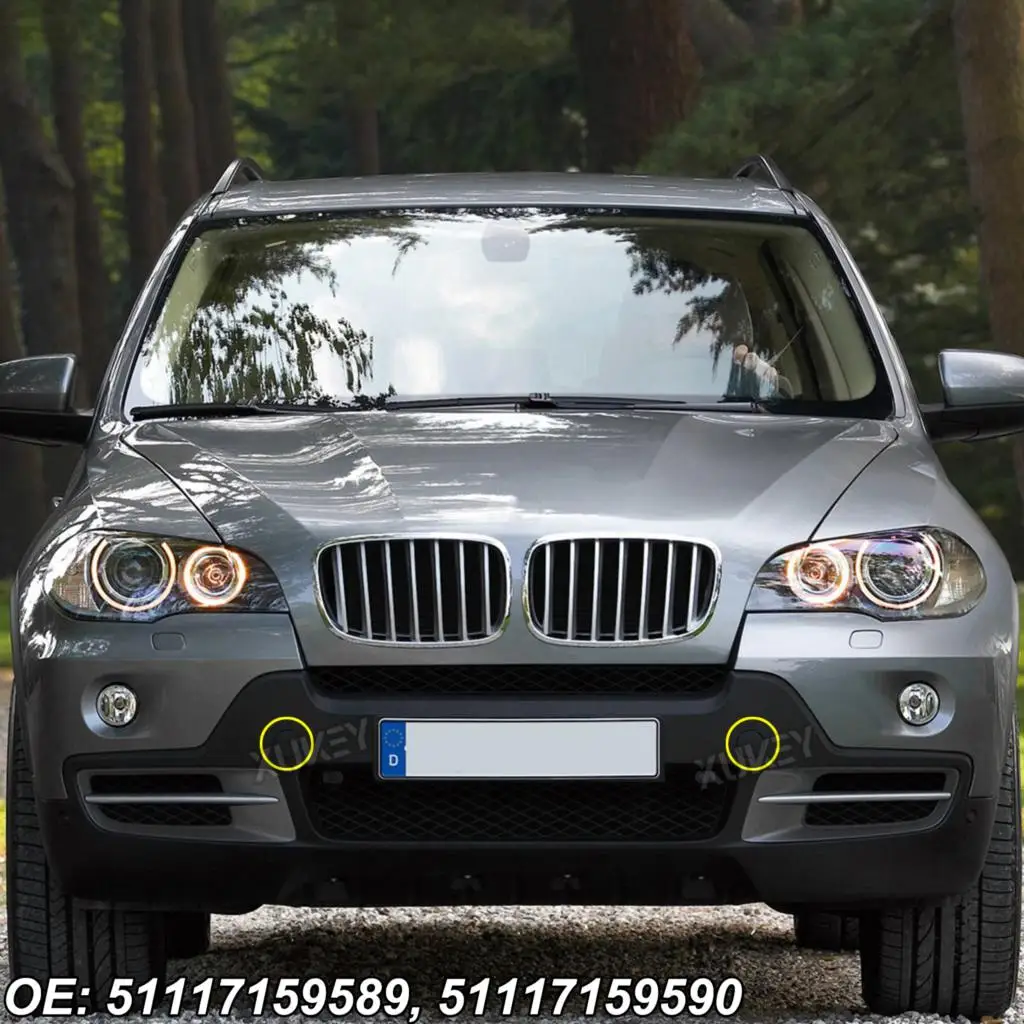 Gauche - Crochet de remorquage avant pour BMW X5 E70 3.0si 4.8i 3.0d ...