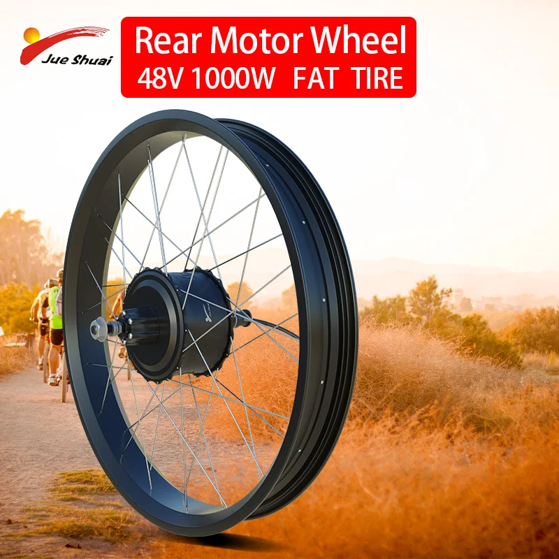 Snow-Bike-Fat-Tire-Hub-Moter-Wheel-48V-1000W-Rear-Brushless-Gear-Rear ...