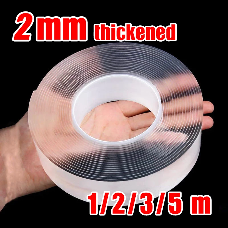 2mm Thickened Transparent Double Sided Tape Nano Tape Waterproof Wall ...