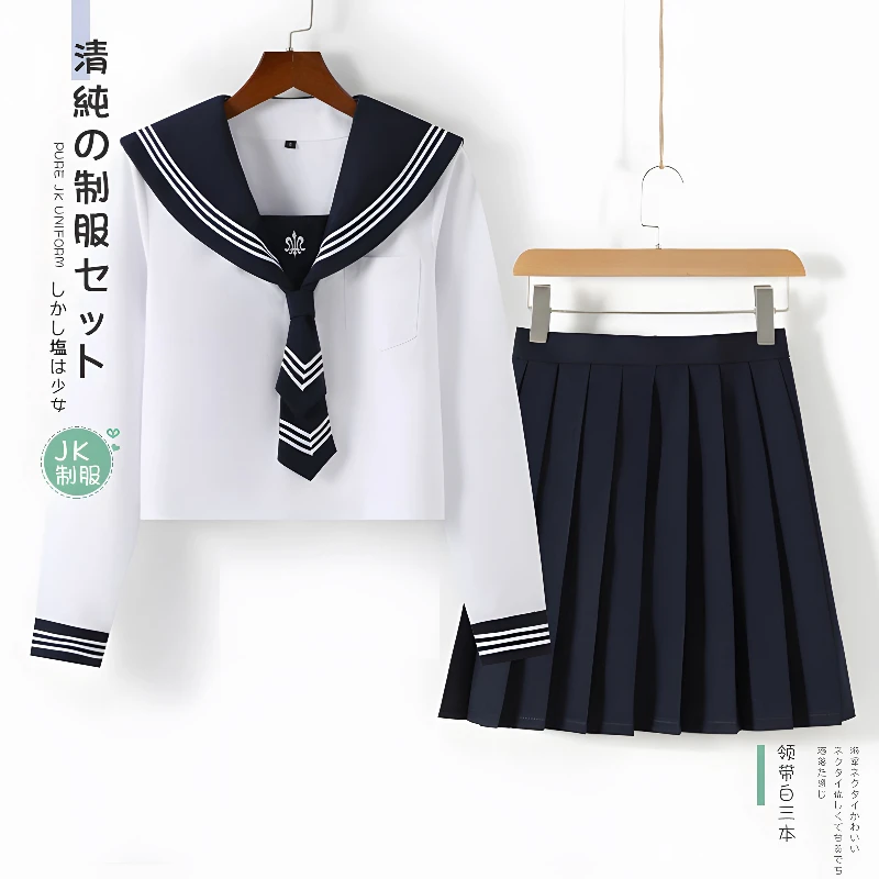 Basic-Jk-School-Uniform-for-Girls-Japan-Style-School-Look-Navy-Sailor ...