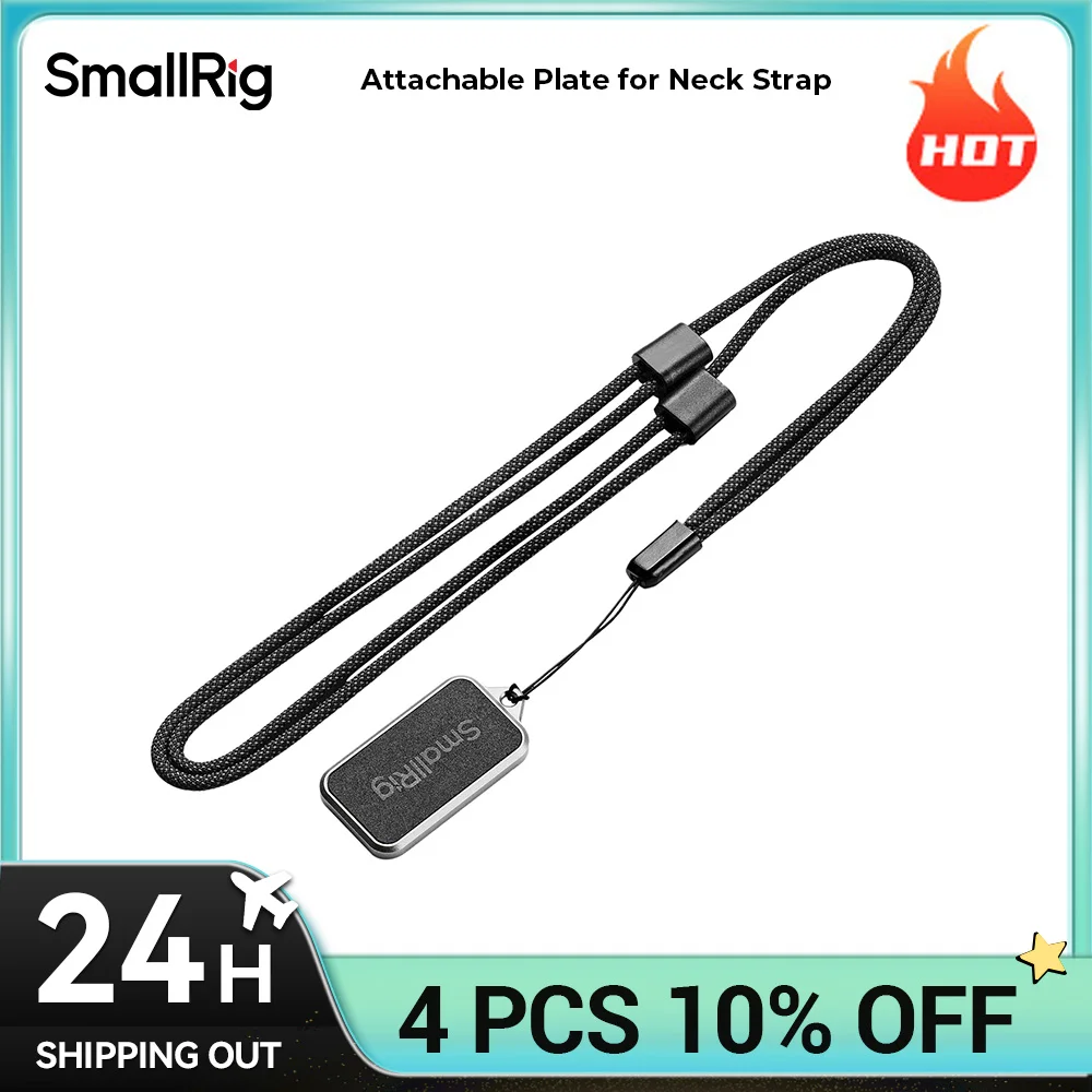 SmallRig Attachable Plate for Neck Strap Securely Mounts for Hands-Free ...