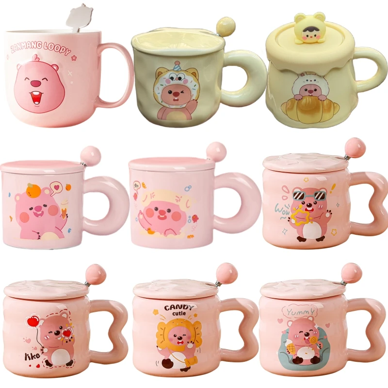 MINISO-Kawaii-ZANMENG-Loopy-Ceramic-Cup-with-Spoon-Cartoon-Printing ...