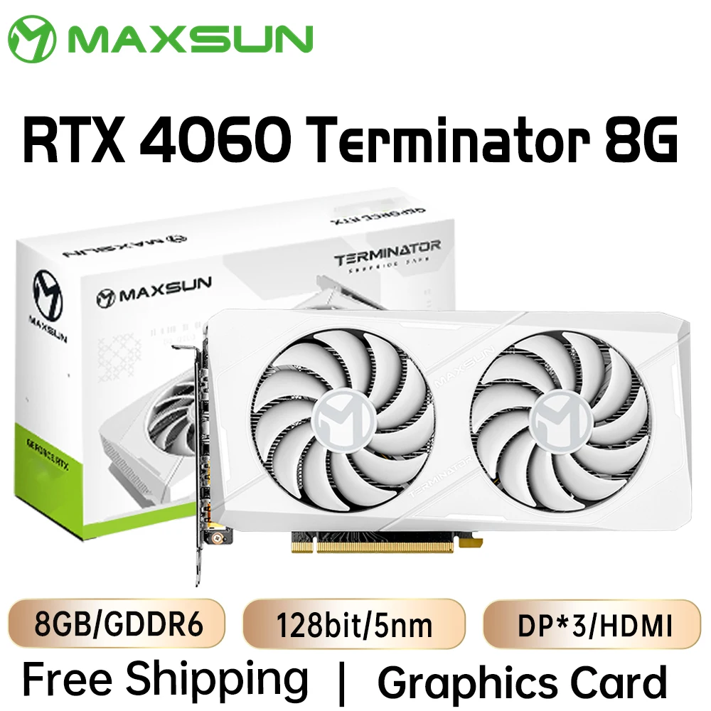 MAXSUN-Graphics-Cards-RTX-4060-Terminator-8G-GDDR6-GPU-128bit-PCI ...