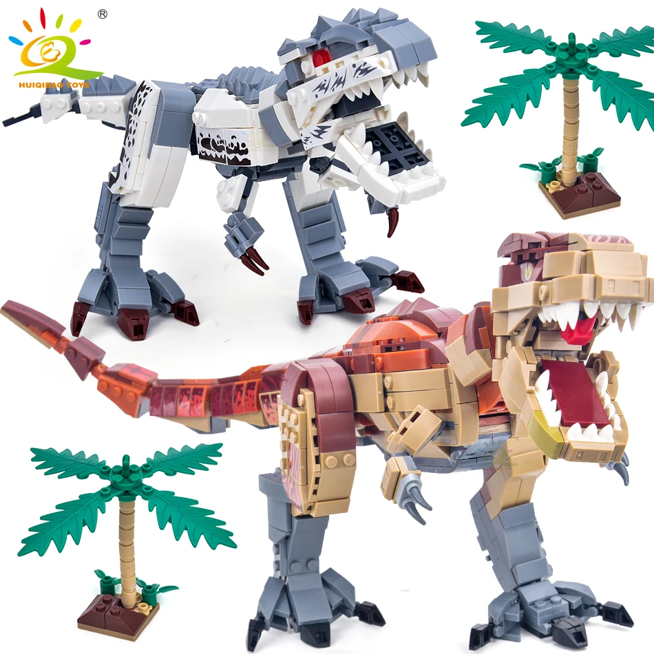 HUIQIBAO Jurassic Indominus Rex Dinosaur World Model Building Blocks ...