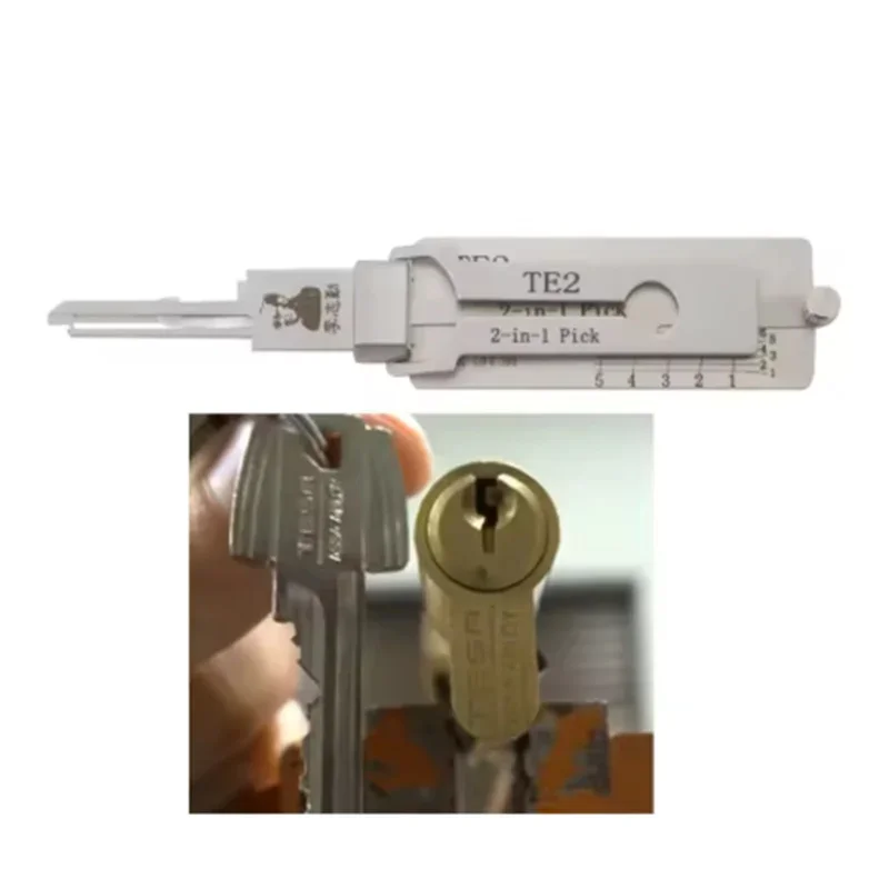 TE2 Lishi 2 in 1 Lock Pick and Decoder for Gainsborough for TESA Locks ...