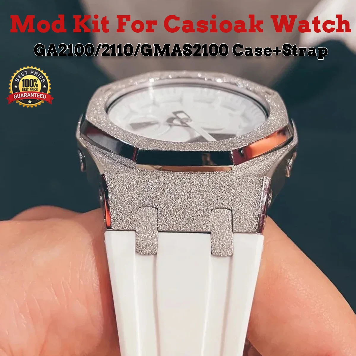 Mod キット for Casioak GA2100 GMAS2100 Gen4 改造キット ベゼル エメリー フロストケース ラバーバンド ...