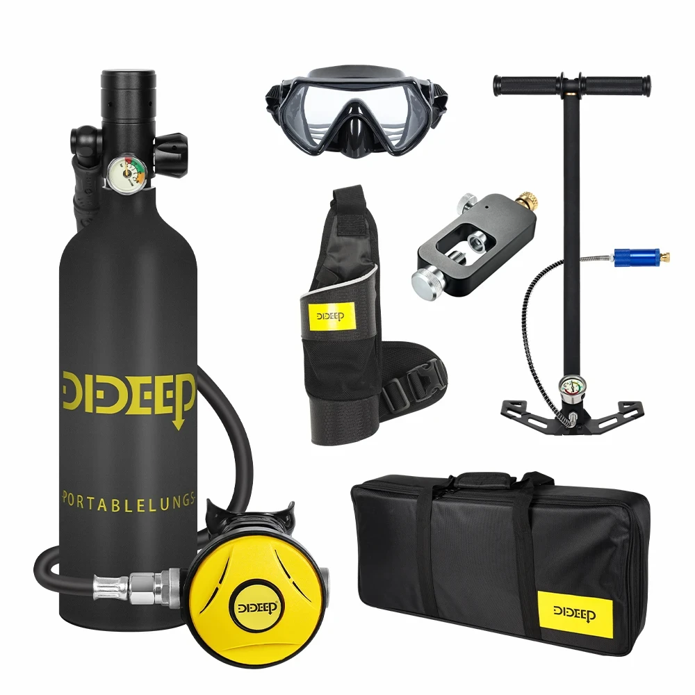 DIDEEP-1L-Mini-Scuba-Diving-Cylinder-Oxygen-Tank-Set-Dive-Respirator ...