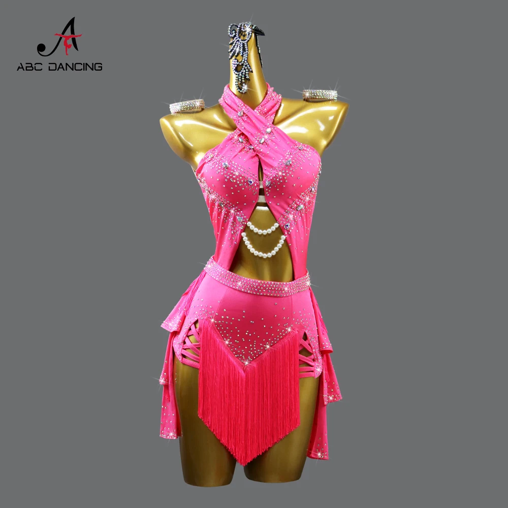 Ropa-de-baile-latino-rojo-para-mujer-vestido-de-fiesta-de-baile-falda ...