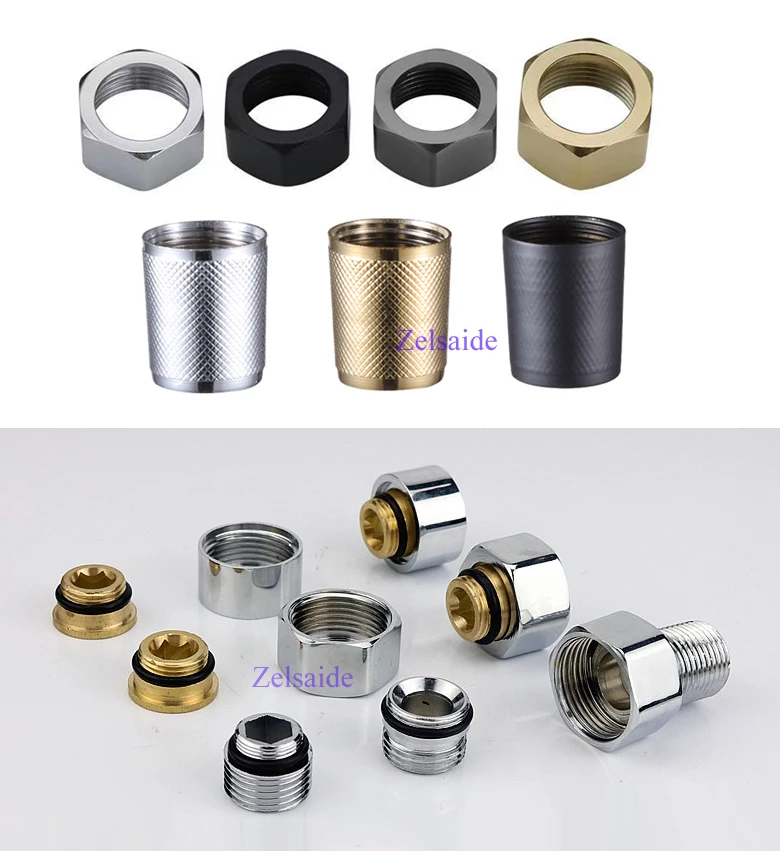 copper-shower-hose-connector-hexagonal-union-nuts-for-shower-faucet ...