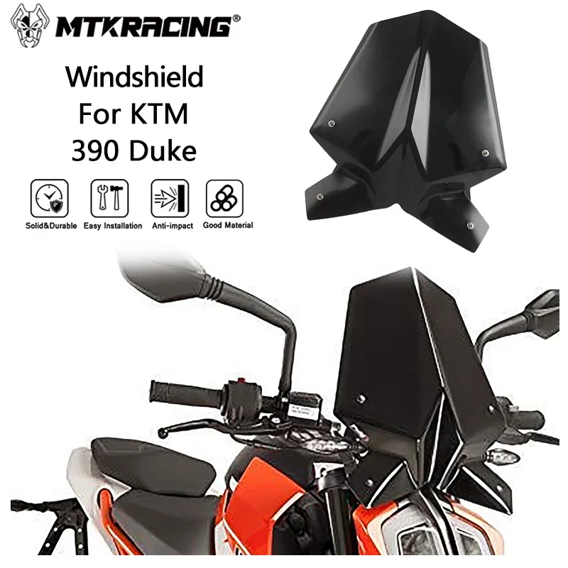 MTKRACING-Windshield-For-KTM-390-Duke-2017-2024-Motorcycle-Windshield ...