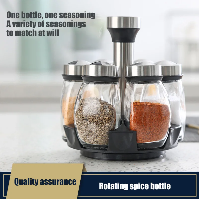 Flavouring-Tank-Shelf-Spice-Jar-Glass-Organizer-Pepper-Shakers-Flavor ...