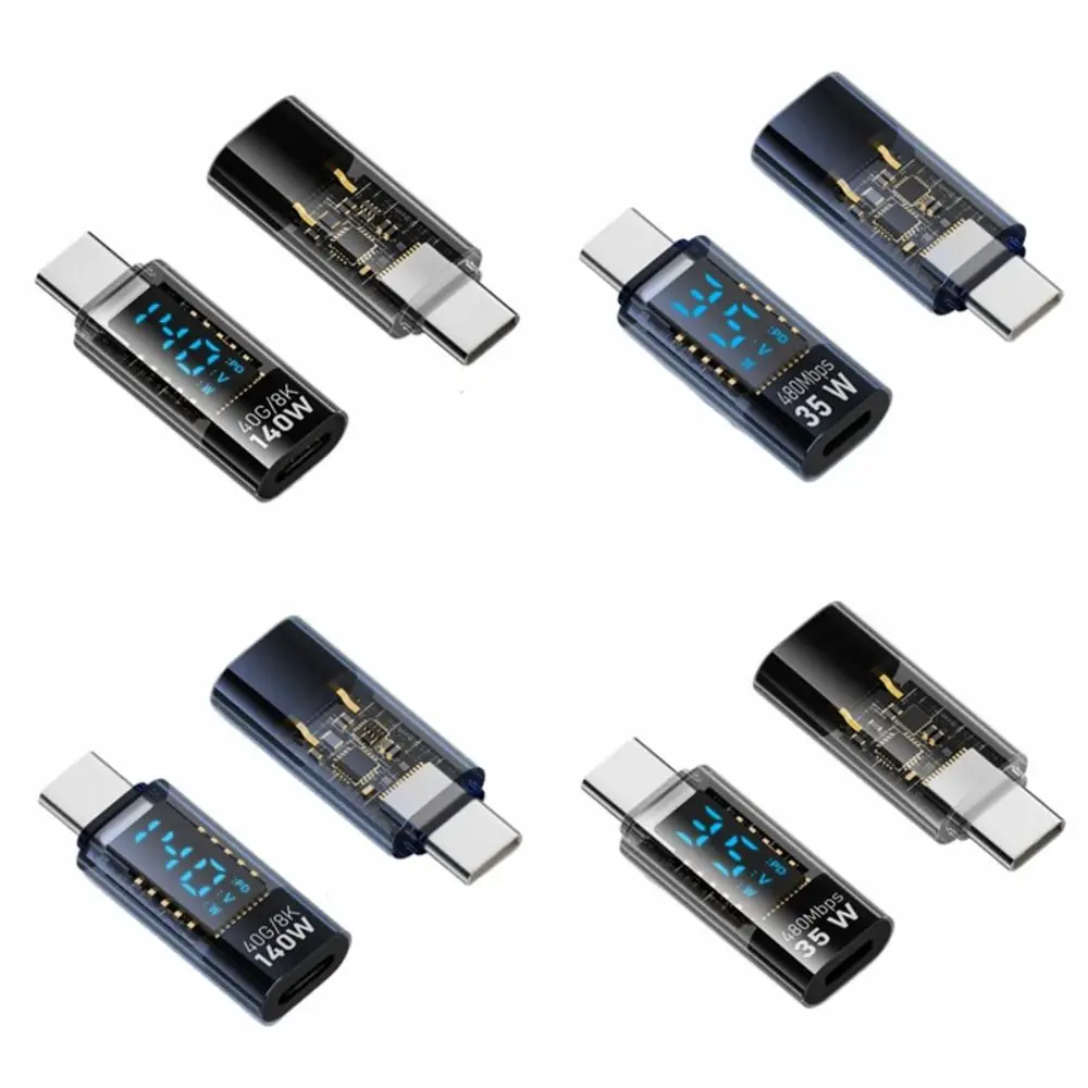PD 140W USB-C Adapter Digital LED Display 40Gbps Power Meter Tester ...