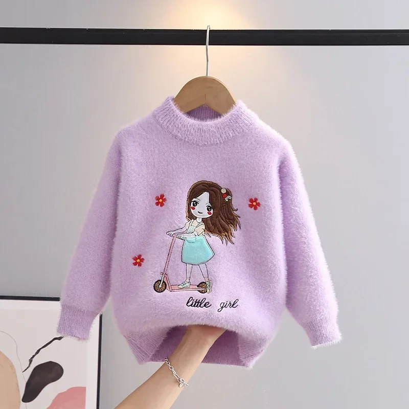 New-Children-Girls-Clothes-Lovely-Cartoon-Flowers-Pattern-Sweater ...