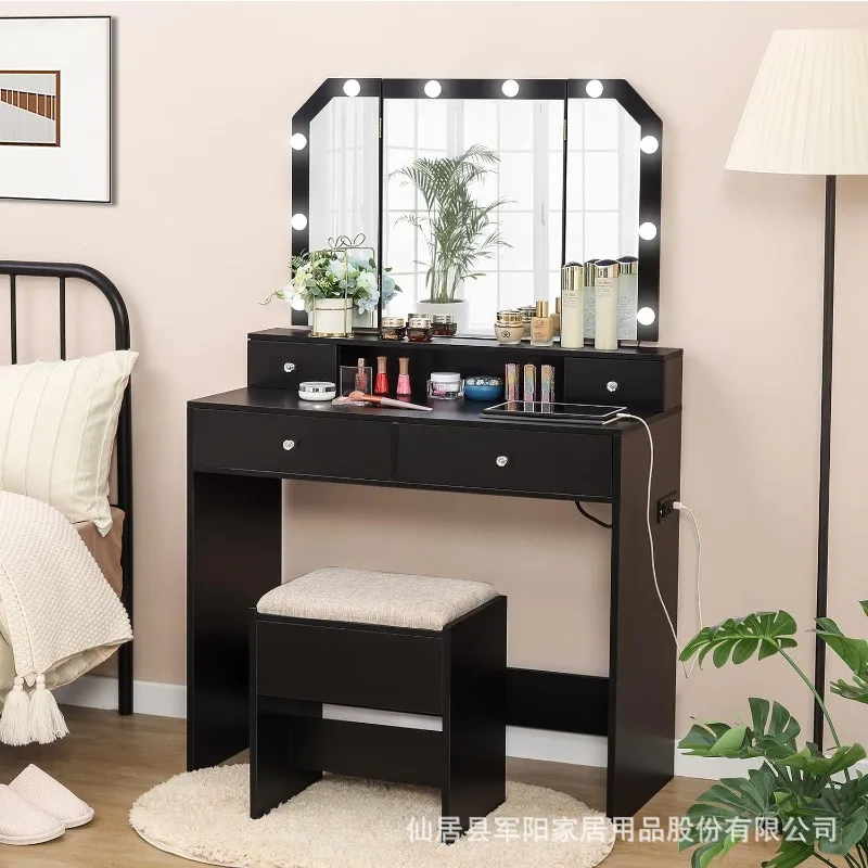 Dressing-table-bedroom-modern-minimalist-power-socket-adjustable-large ...