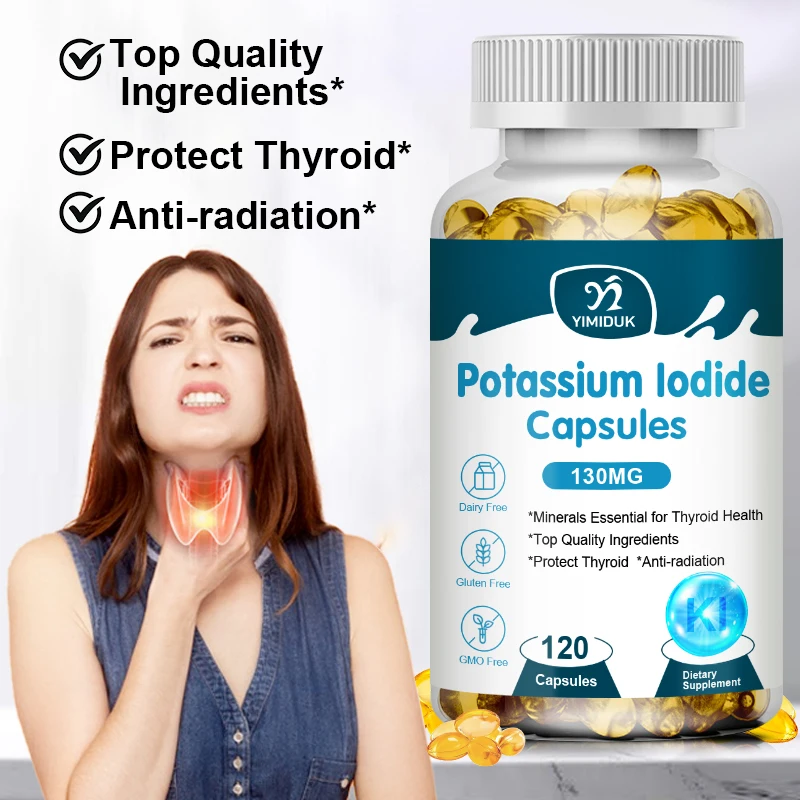 Potassium-Iodide-Capsules-Supplement-130-mg-Dietary-Thyroid-Support ...