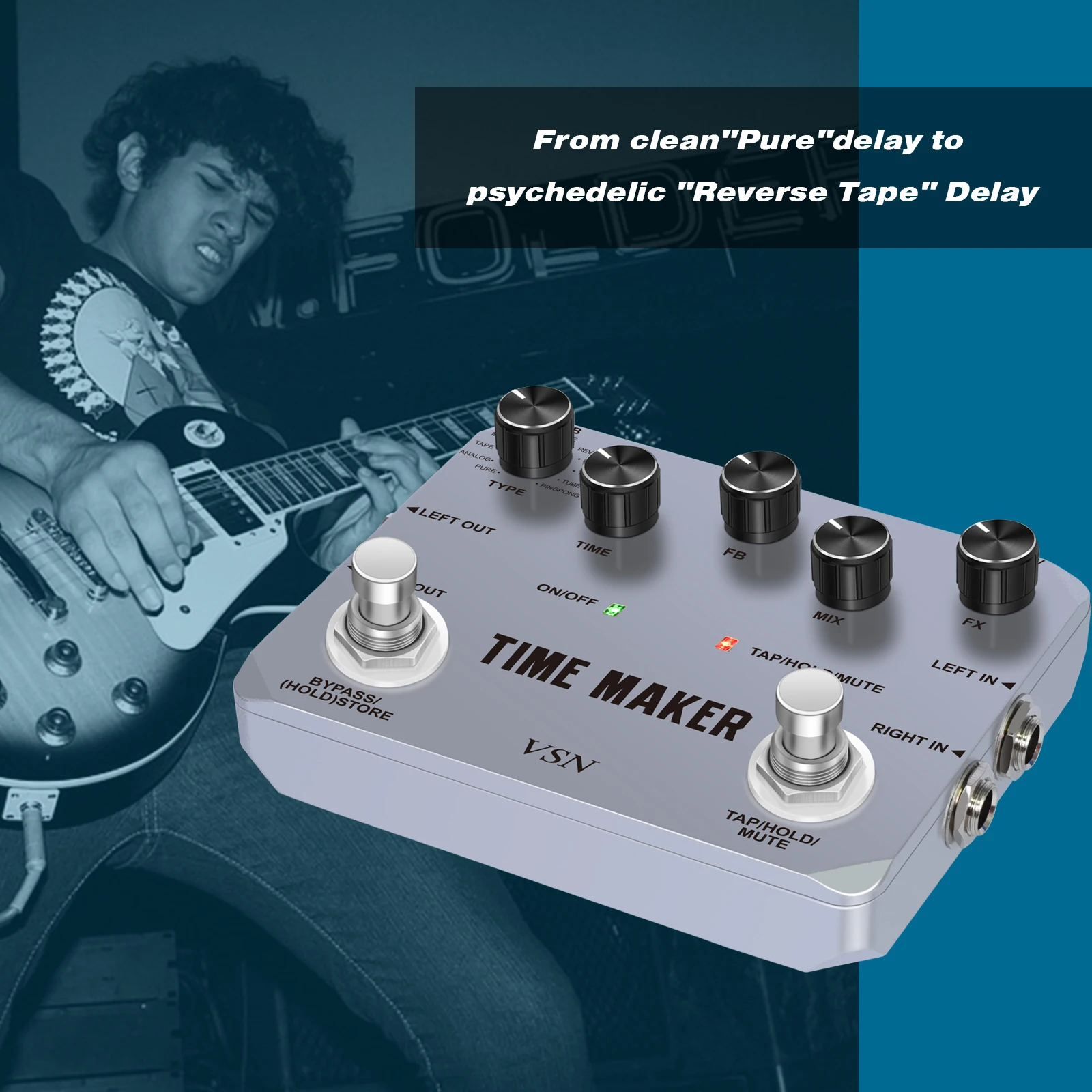 VSN-LTD-02-Guitar-Time-Maker-Pedal-Ultra-Delay-Effect-Pedals-For ...