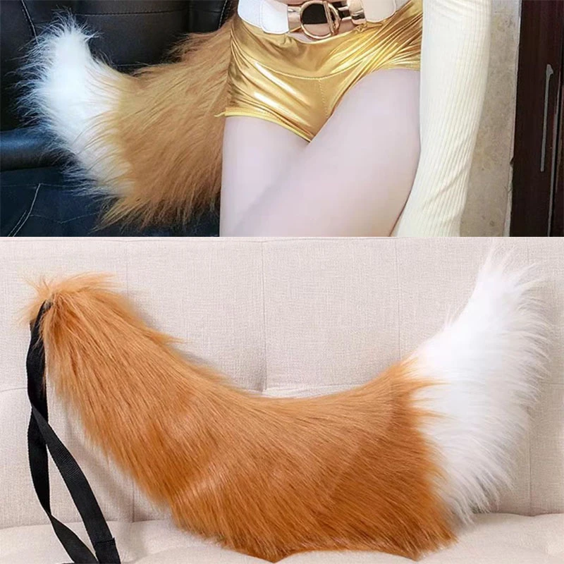 Wolf Tails Cosplay Performance Props Anime Fox Tails Hair Simulation ...
