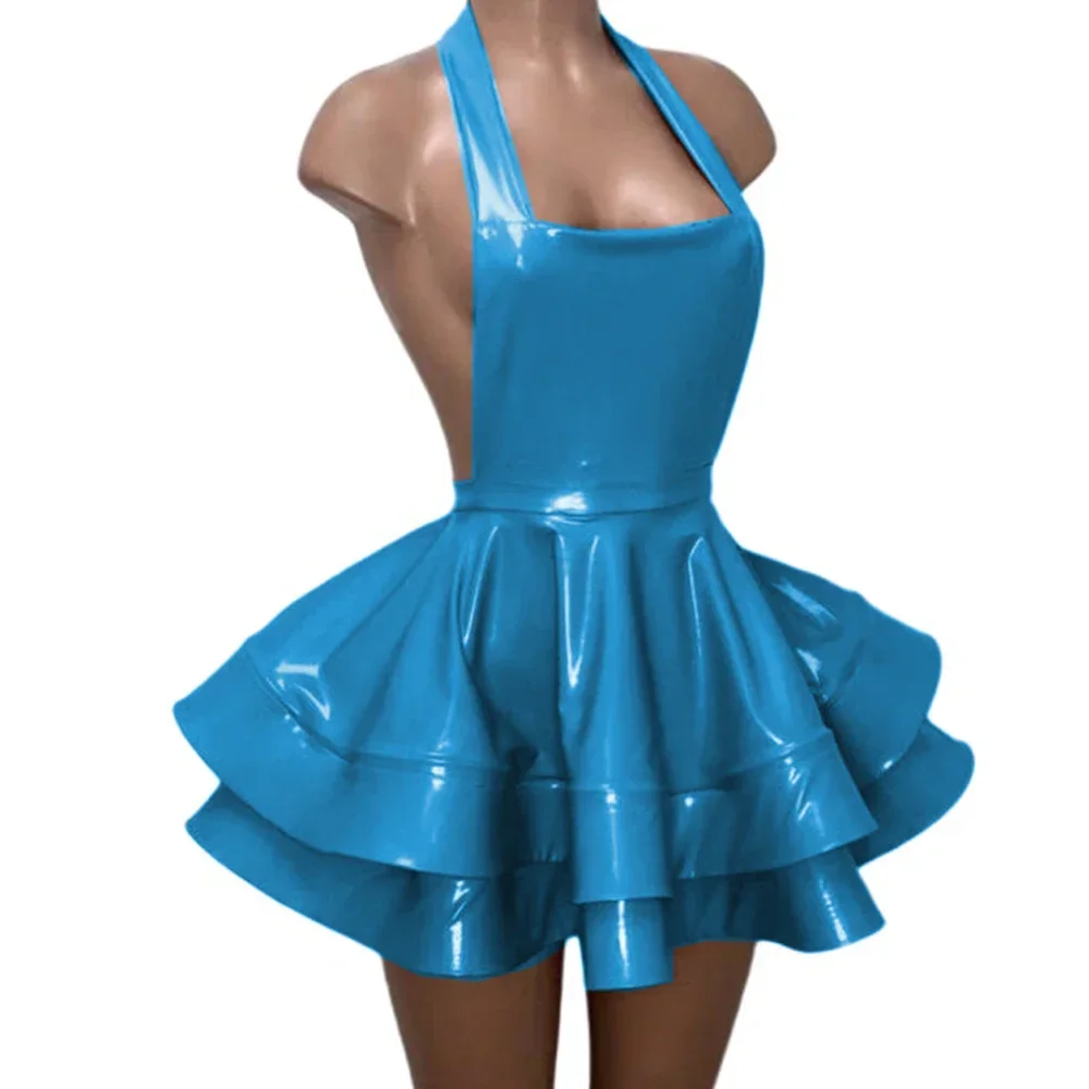 Sexy Womens Flare Dress Hot Girls Halter Backless Mini Club Dress ...