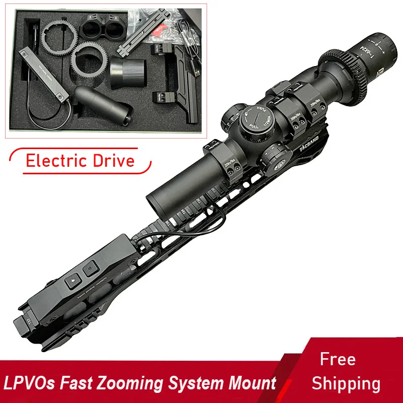 Tactical LPVOs Fast Zooming System Electric Drive Magnifitcation ...