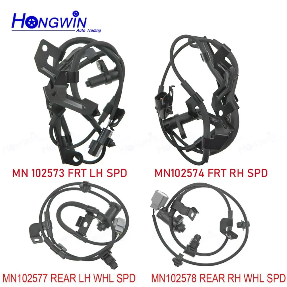 Oen Set Front Rear Left Right Wheel Speed Abs Sensor For Mitsubishi ...